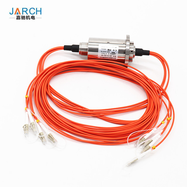 4 Channels FORJ slip ring IP65 Fiber Optic Cable Joint With Stainless ...