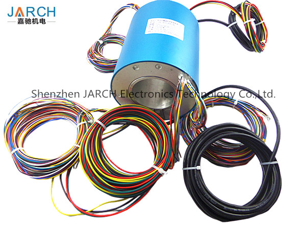Conductive Through Bore Slip Ring 70mm With 24 Wires Contact Slip Ring ...
