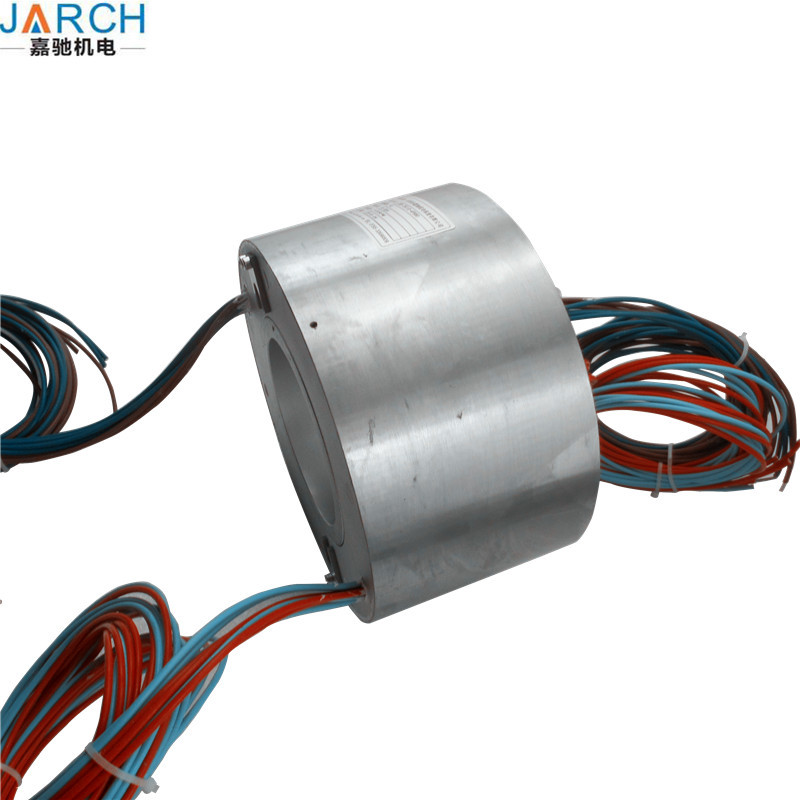 Rotary Joint 80A High Current Slip Ring , Customized Carbon 4 Wire Slip ...