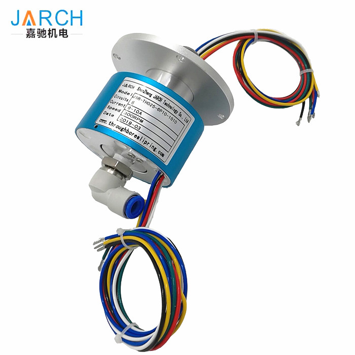 6 Rings 5A Hybrid Slip Rings Connect Electrical Pneumatic Rotary Union ...