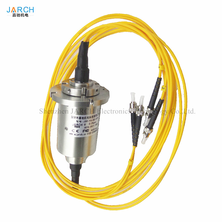 Low Speed Fiber Optic Slip Ring Single Mode Dual Fiber SC LC FC ST ...