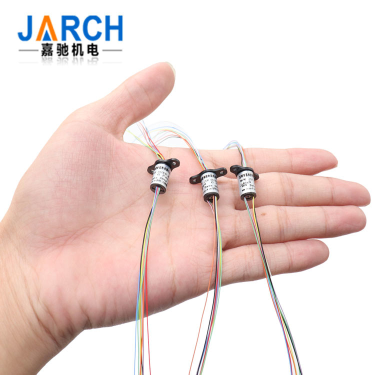 36 Conductors 2A Capsule Electrical Slip Rings 250RPM with 90° V-groove ...