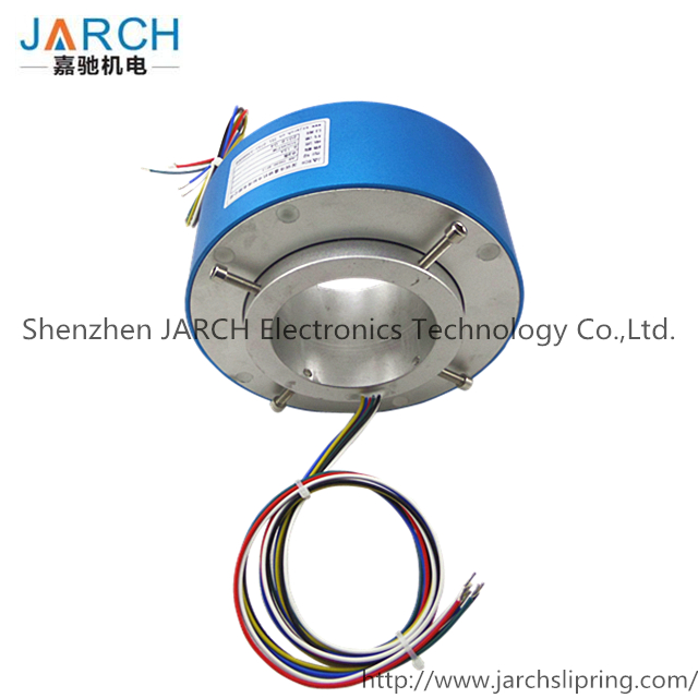 380V 4 ~ 72 Conductors 90mm Through Bore High Voltage Slip Rings For ...