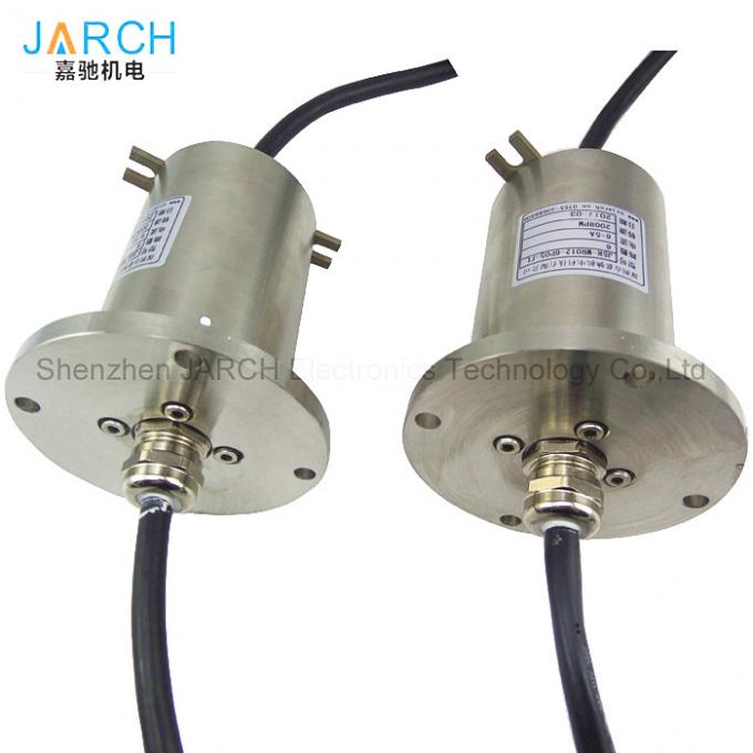 Waterproof Through Bore Slip Ring 300RPM 12mm Dimension