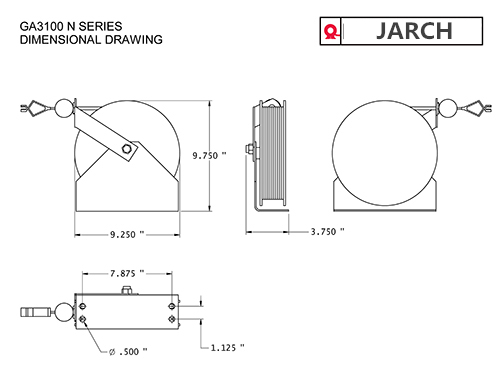 Industrial Static Extension Lead cable Reel , 100ft Spring Retractable ...