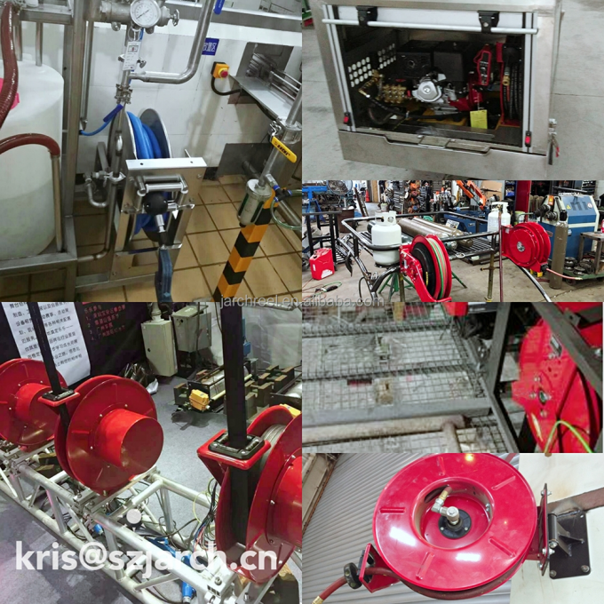 SS304 Fiber Optic Cable Drum Slip Ring Rotary Joint Hand Crank Cable Reel